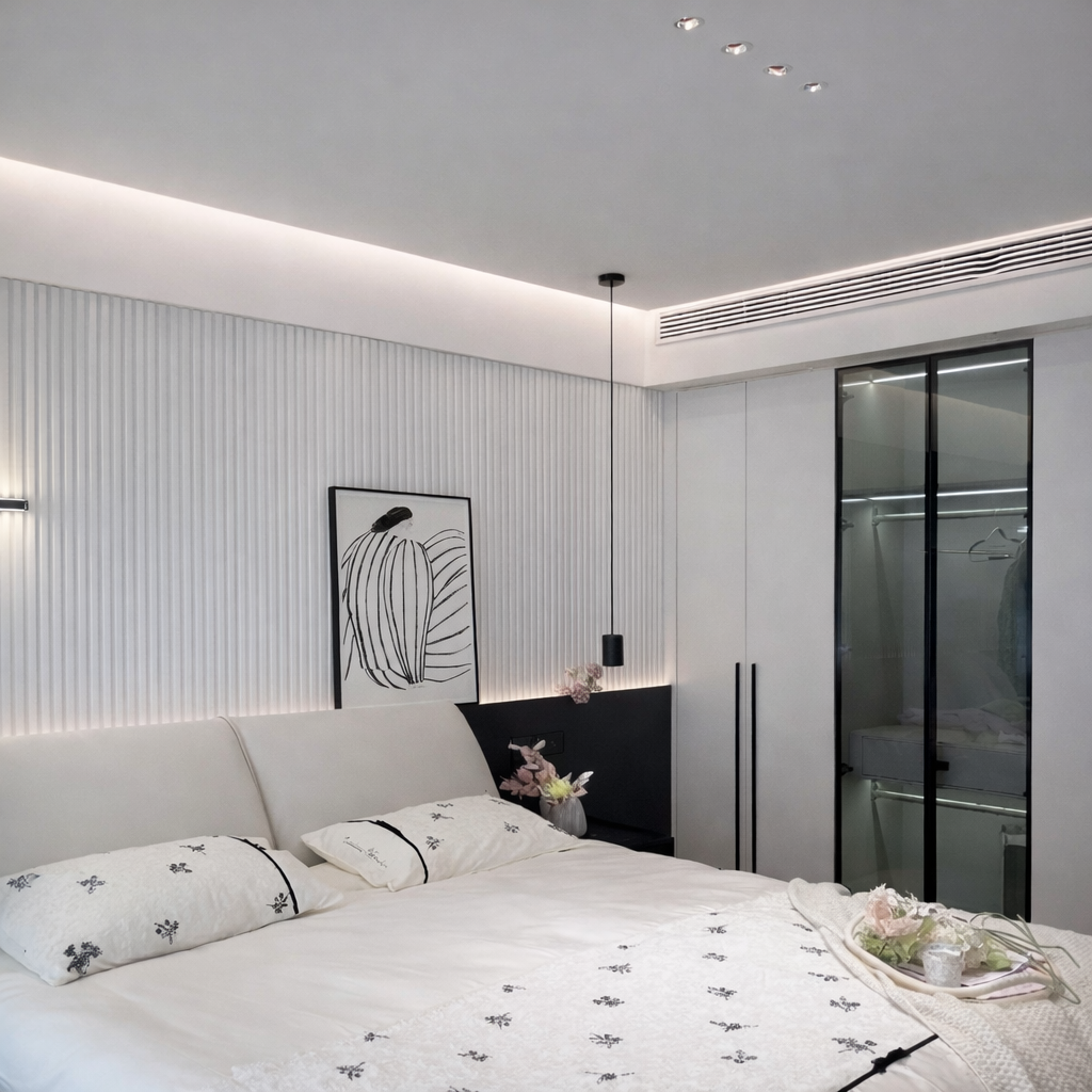 Panneau mural décoratif 8mm blanc mat Domis | FM-6060